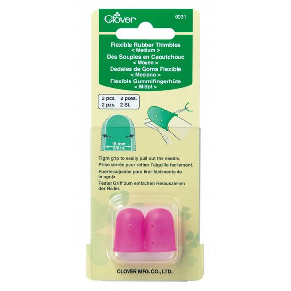 Clover Flexible Rubber Thimbles 2 Pieces | Set On Sewing and Craft